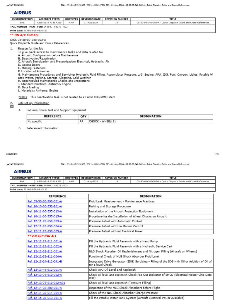 BNL - A318 - A319 - A320 - A321 - AMM - FSN - 003 - 01-Aug-2024 - 05-50-00-040-002-A - Quick ...