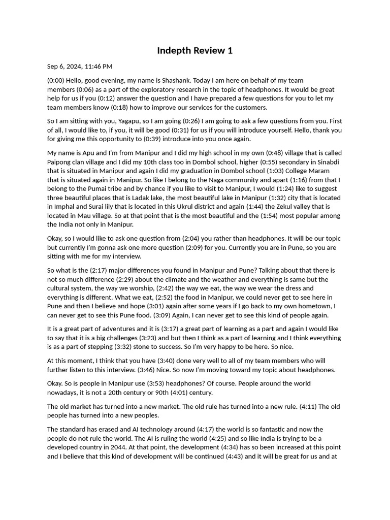 Indepth Review 1 | PDF