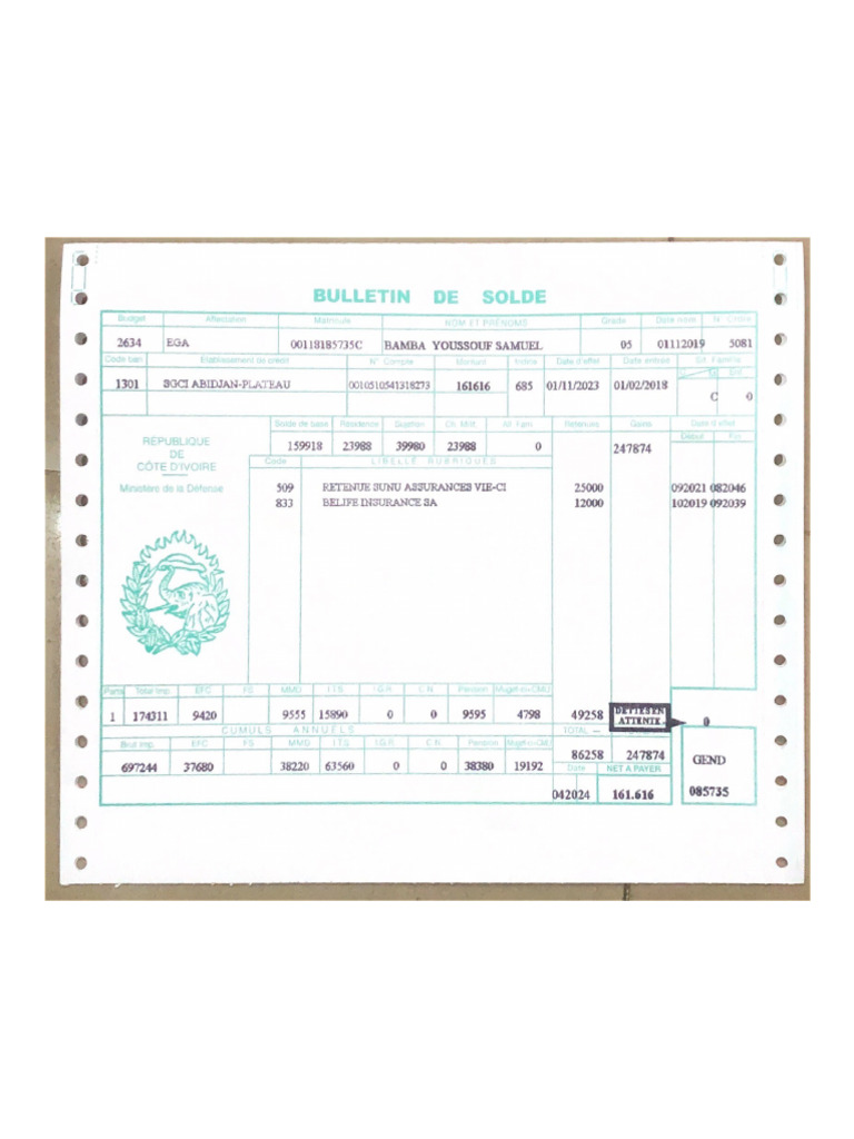 Bulletin de Solde | PDF