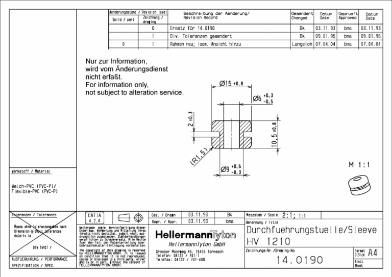 Prohod Za Kabel Hv1210 PVC FR BK Drawing | PDF