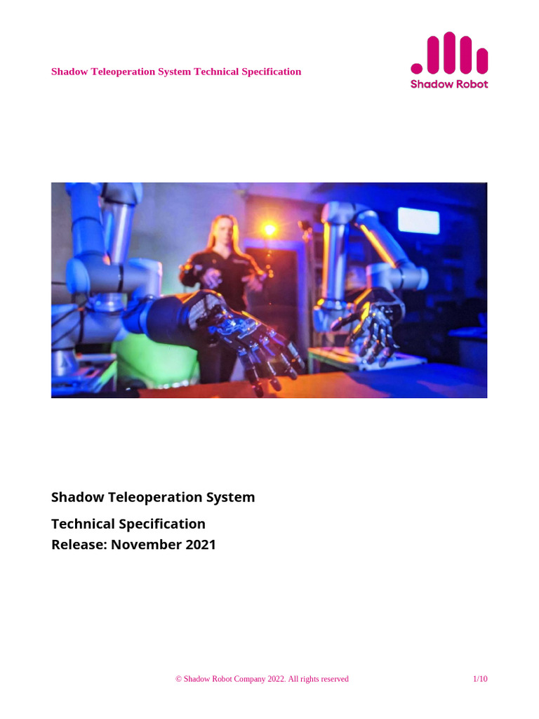 Shadow Teleop Technical Specification | PDF
