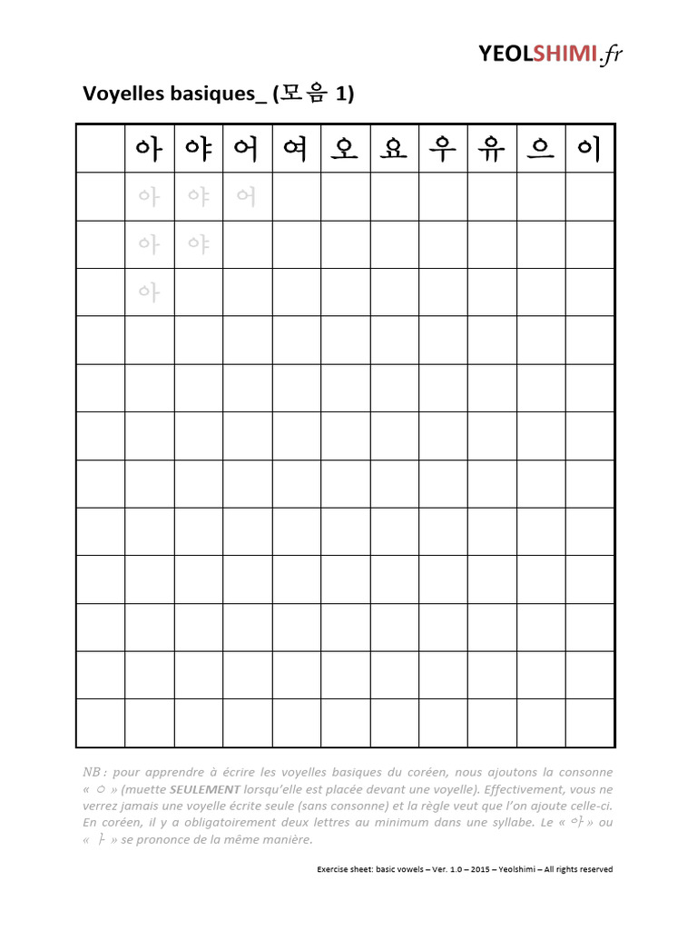 Basic Vowels FR | PDF