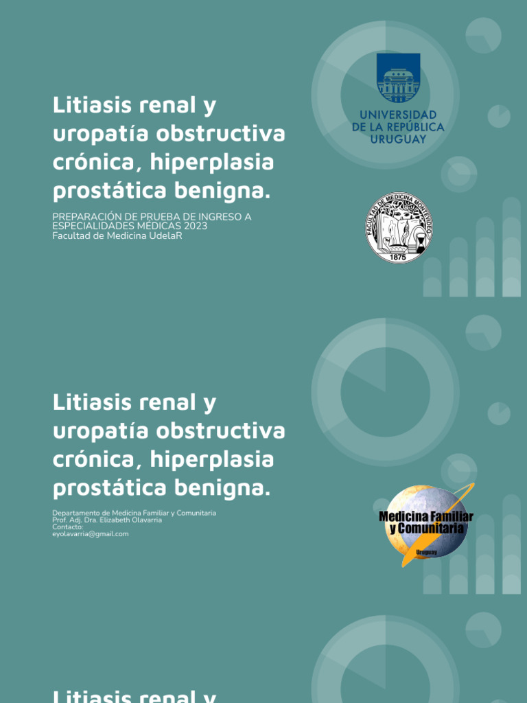 Litiasis Renal y Uropatía Obstructiva Crónica, Hiperplasia Prostática ...