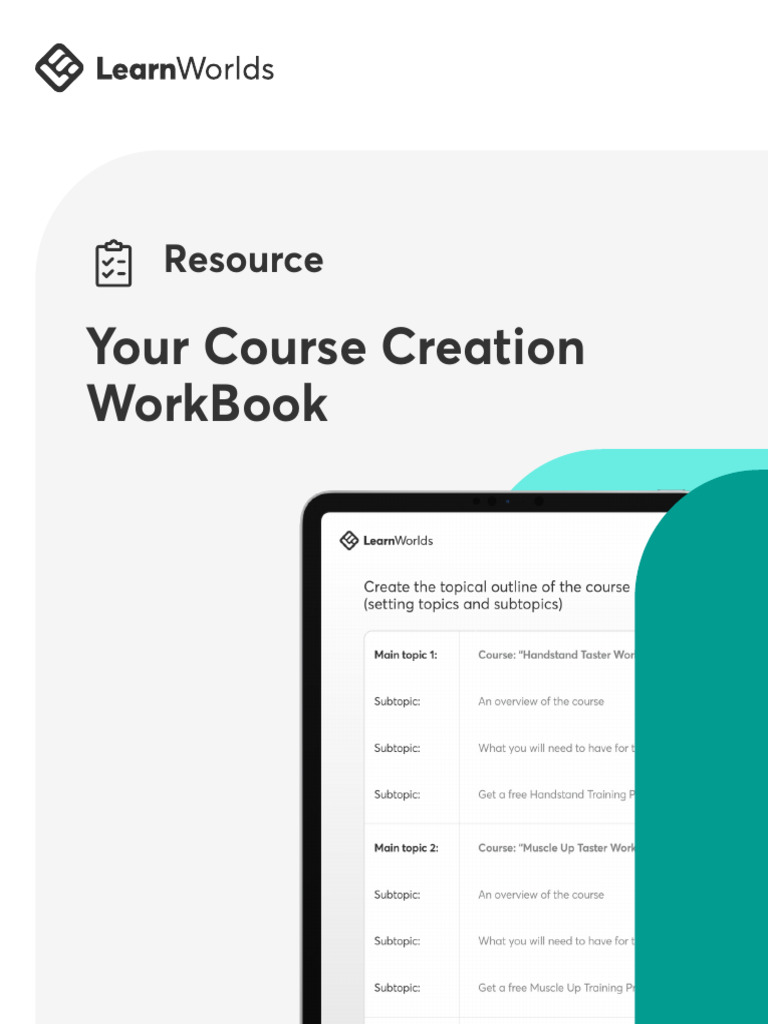 Course Creation Workbook | PDF