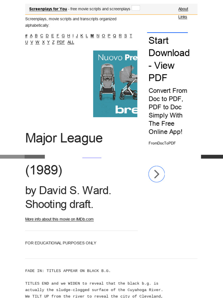 Major League | PDF