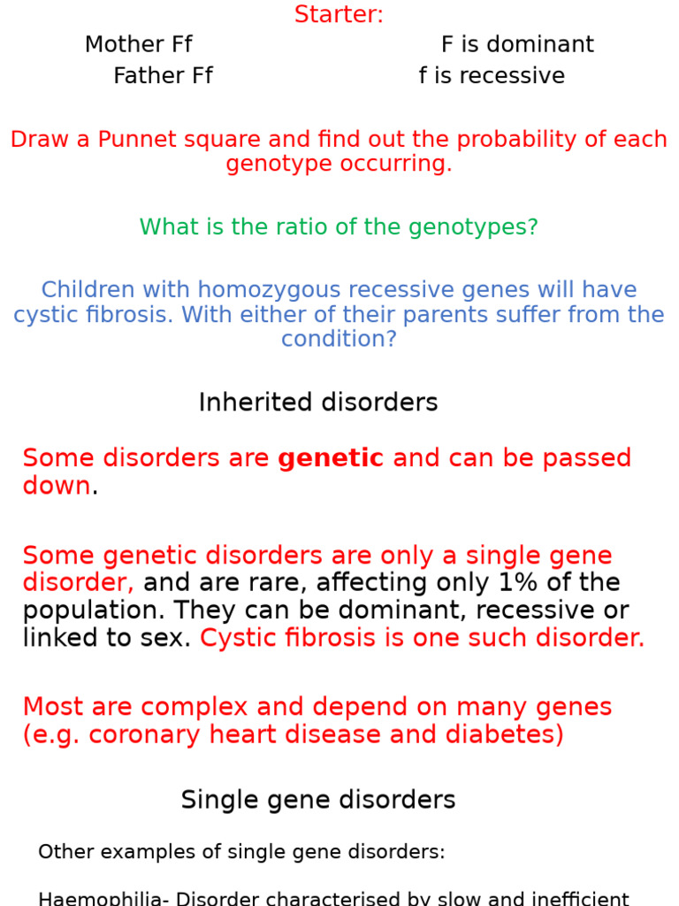 L7 - Inherited Disorders | PDF