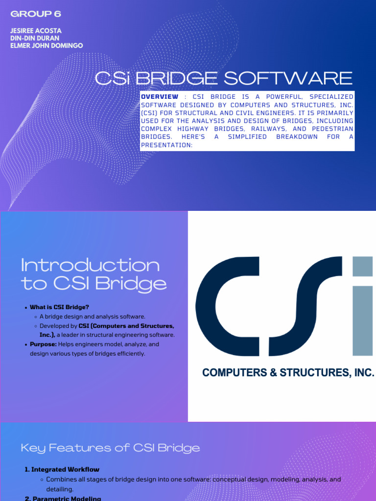Csi Bridge Group 6 | PDF