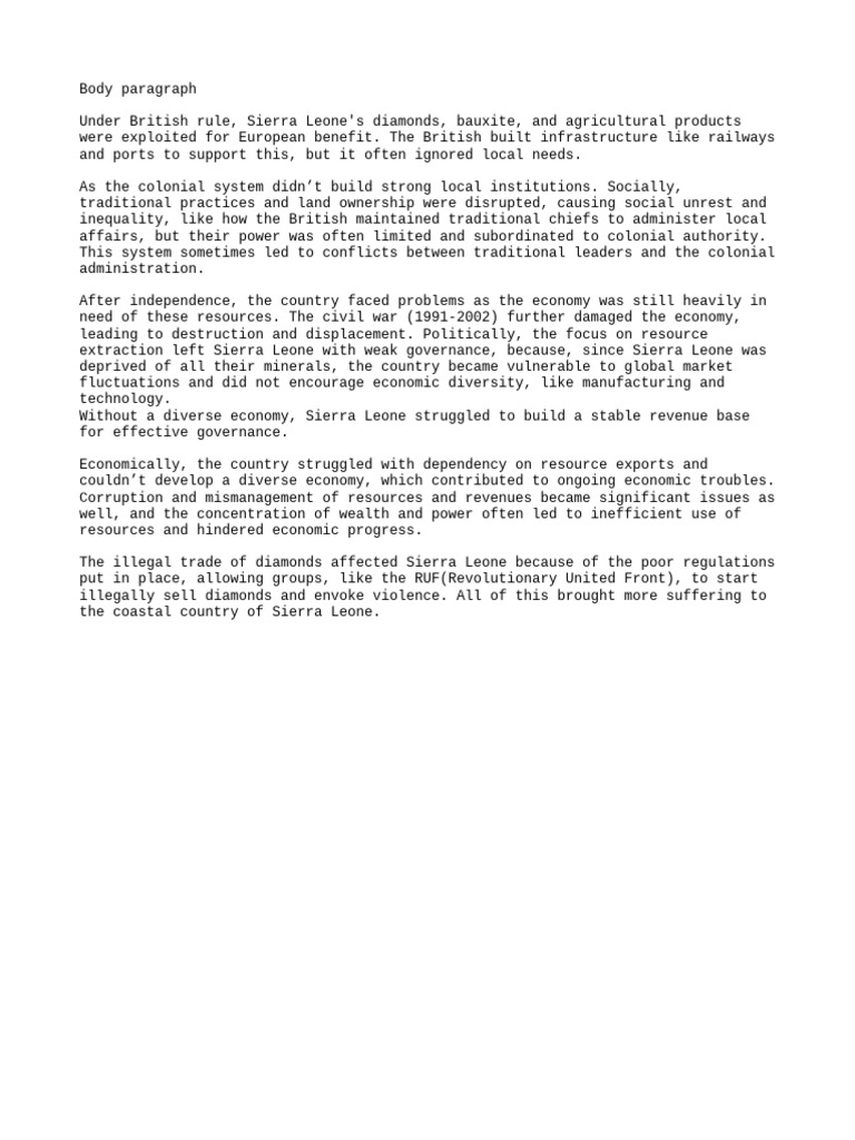 Body Paragraph | PDF