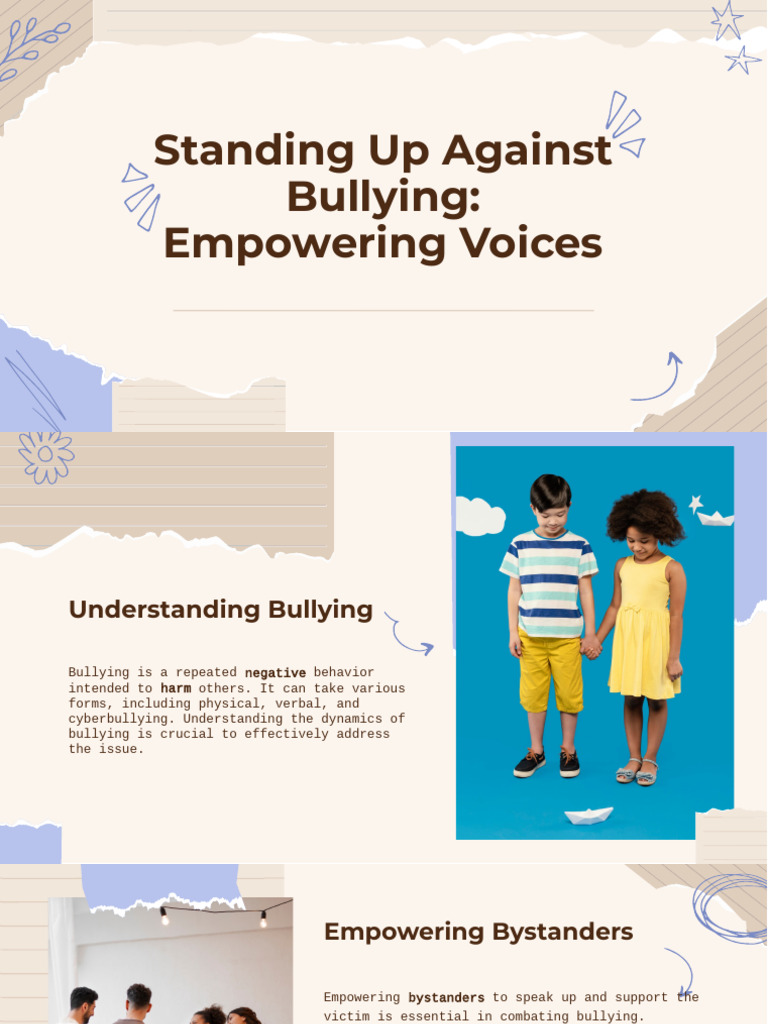 Slidesgo Standing Up Against Bullying Empowering Voices ...