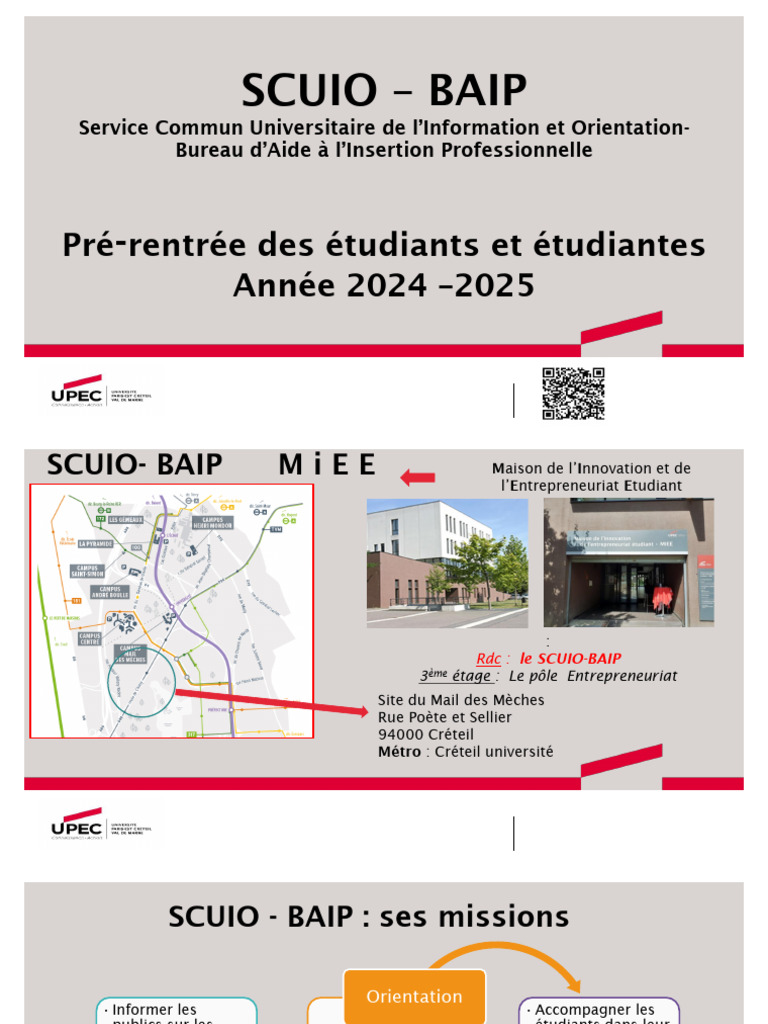 SCUIO_ BAIP - Réunion Pré Rentrée 2024 25 | PDF