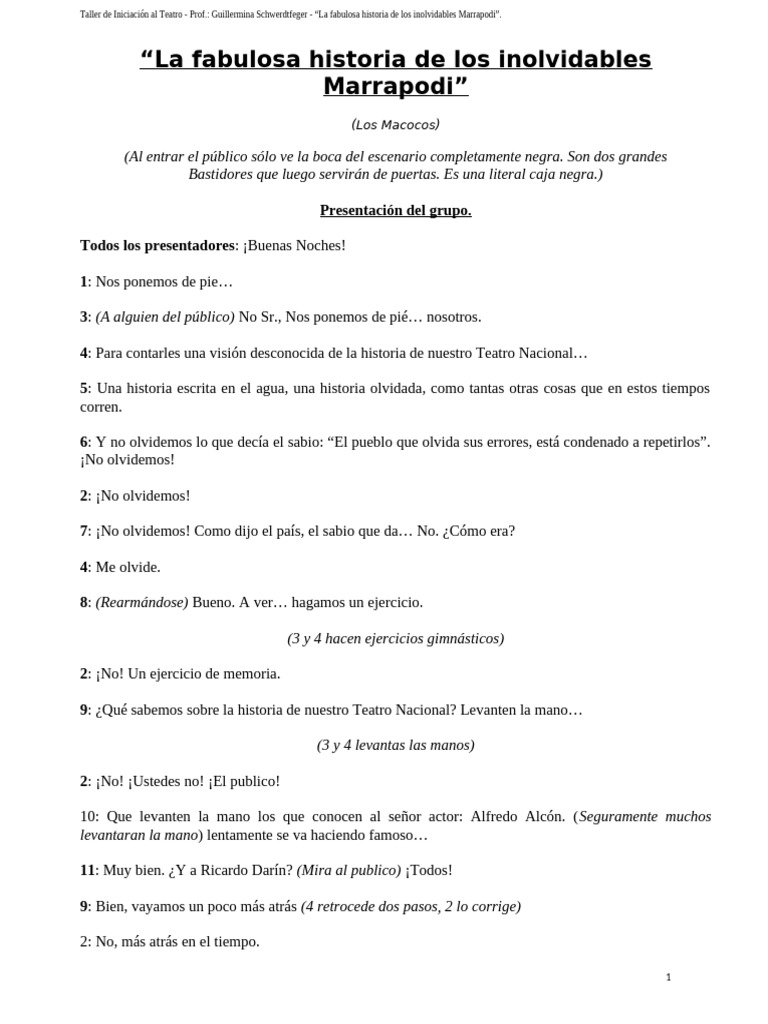 Historia del Teatro: Los Marrapodi | PDF | Circo