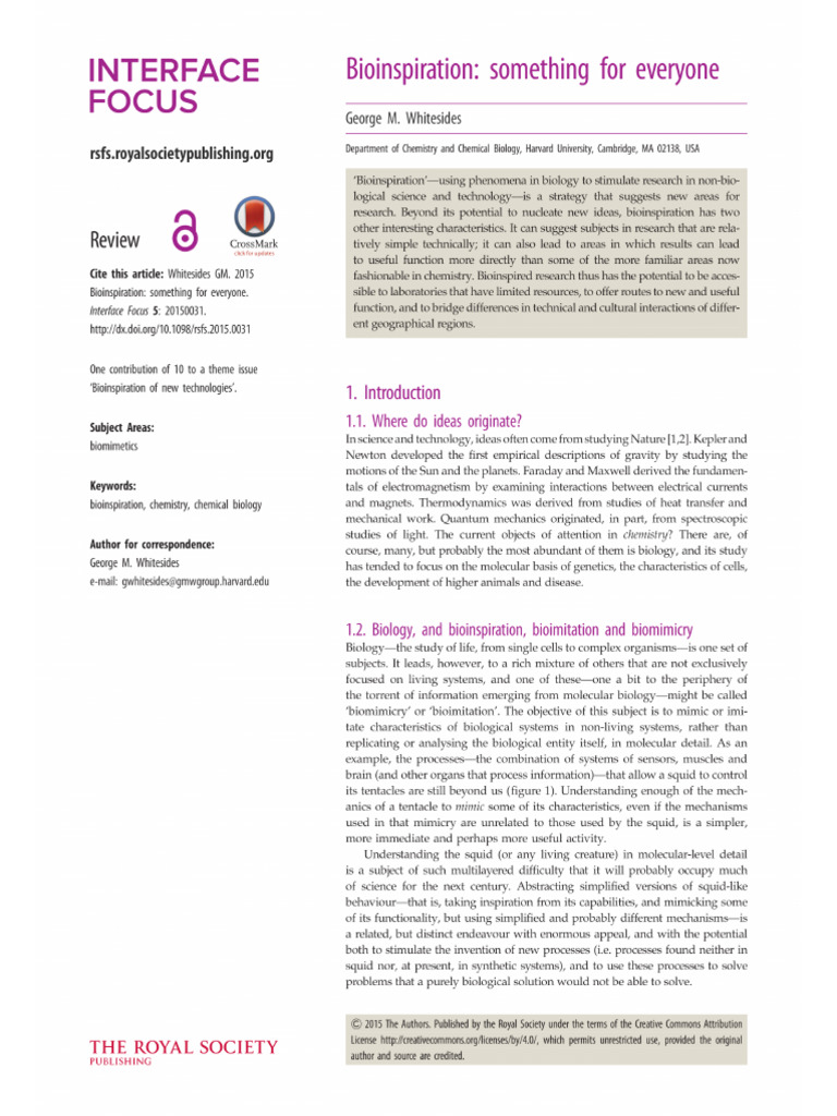Bioinspiration - Something For Everyone | PDF