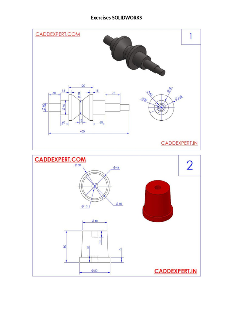 Exercices Solidworks | PDF