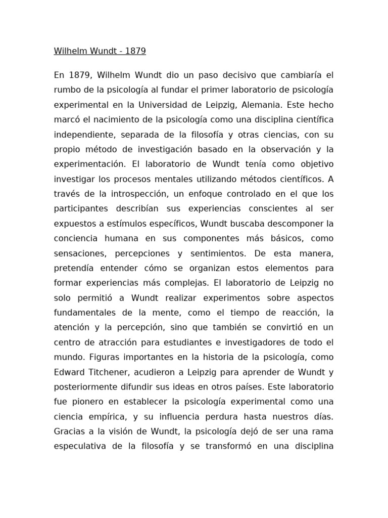 Wilhelm Wundt | PDF