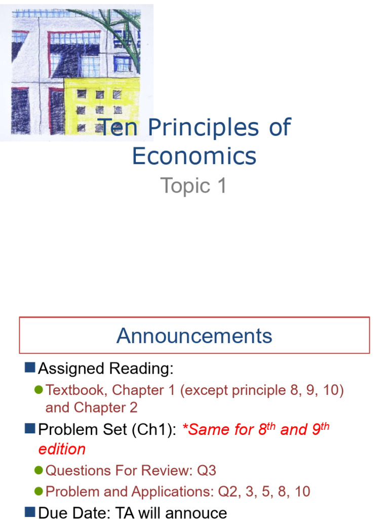 ECON2103 - 1 Ten Principles of Economics (Ch1) | PDF | Rationality | Economics