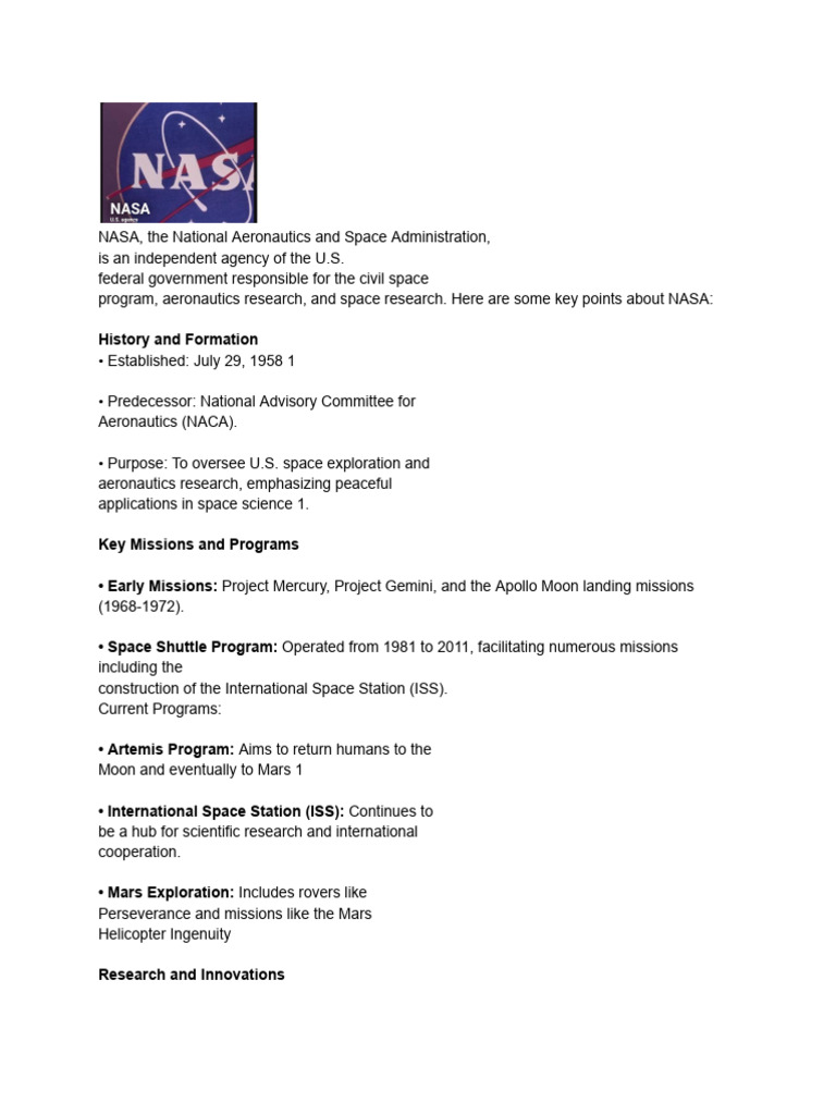 Nasa 1 | PDF