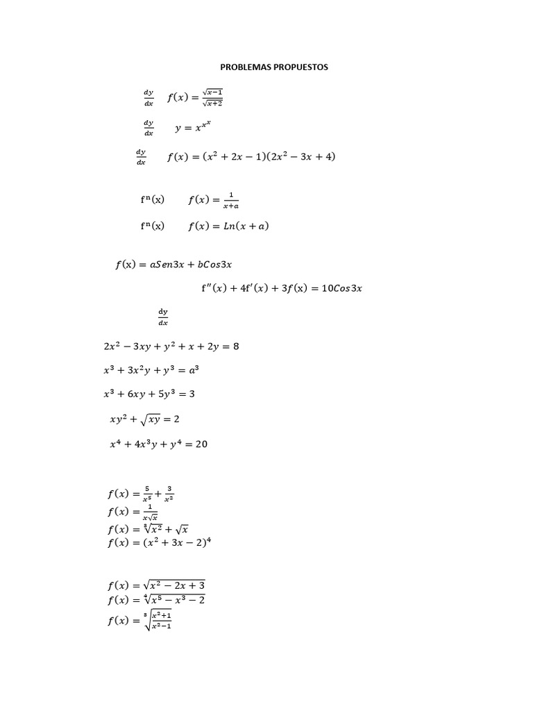 PROBLEMAS PROPUESTOS | PDF
