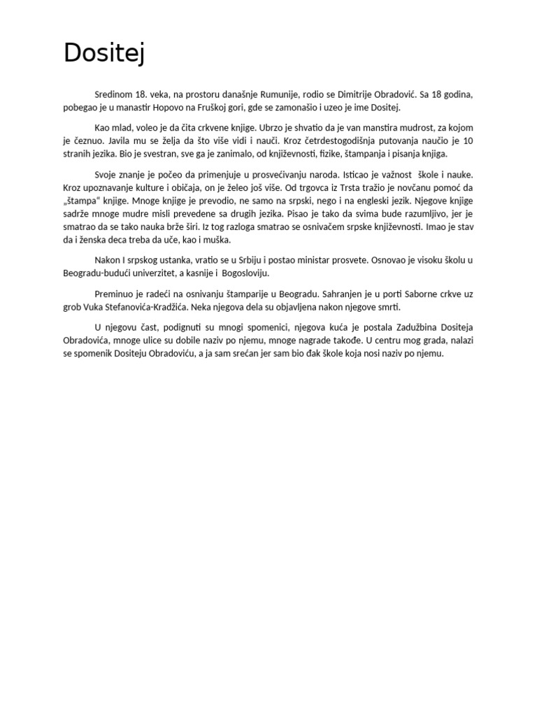 Dositej | PDF