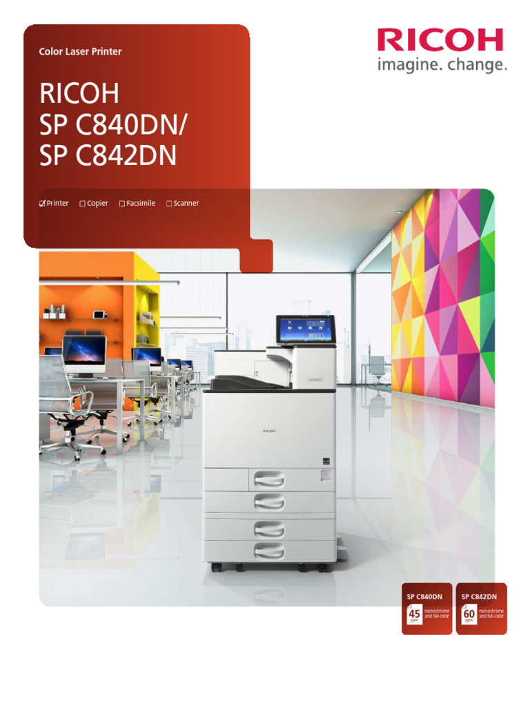 Ricoh SP C840DN Brochure | PDF