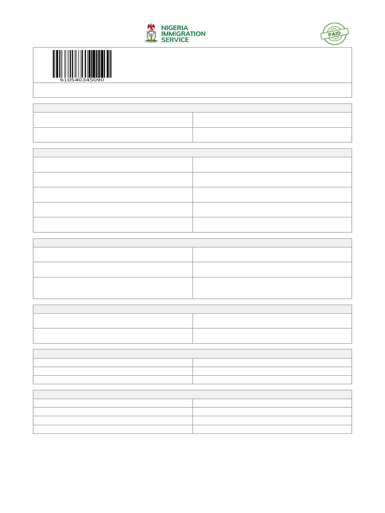 Standard Passport Application | PDF