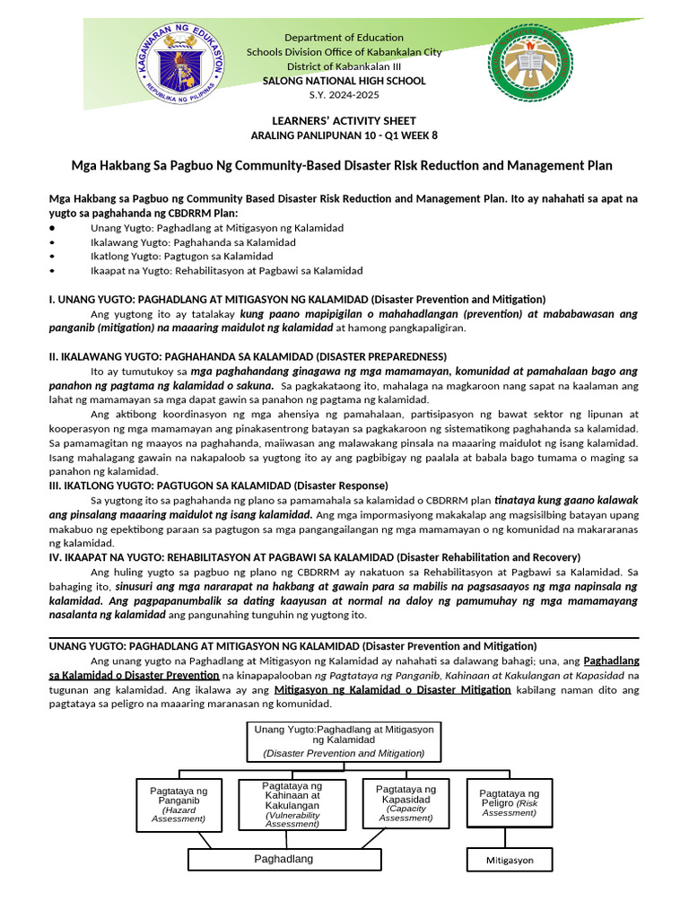 Ap10 Q1 WK8 Las 2024 25 1 | PDF