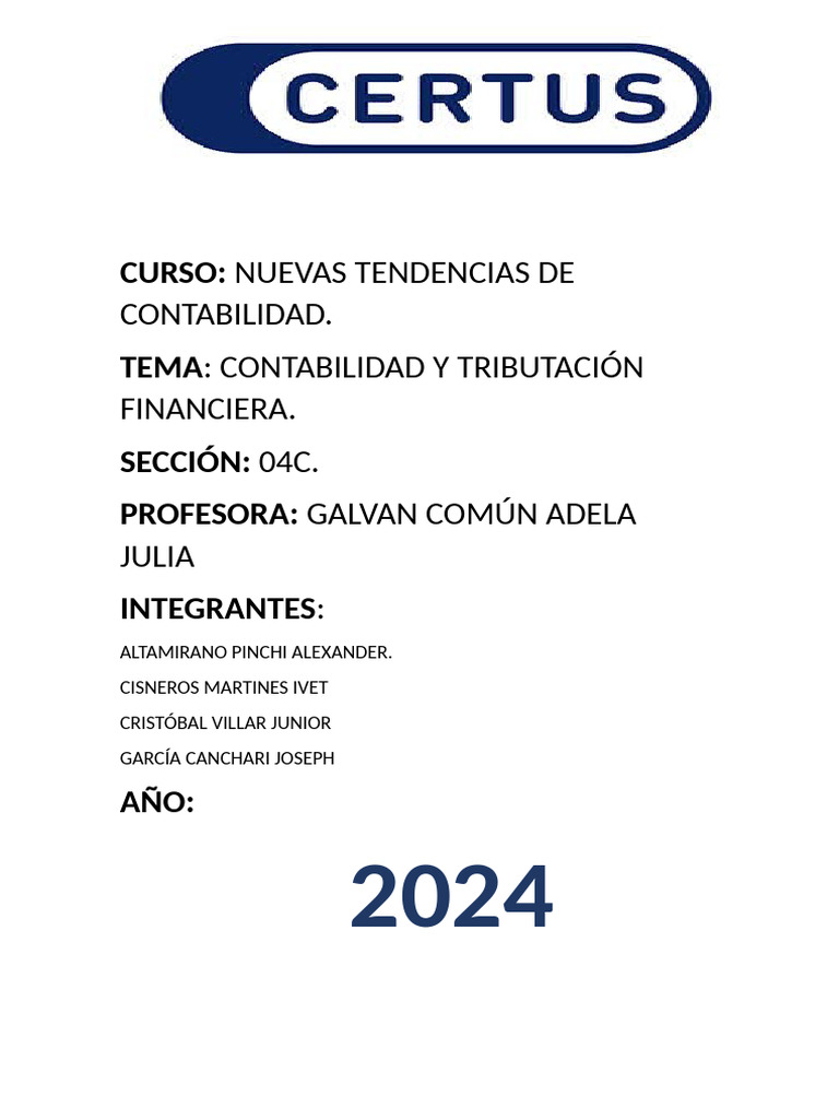 Contabilidad Tributaria Pdf