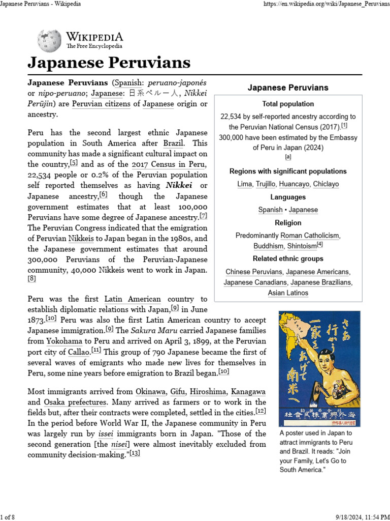Japanese Peruvians | PDF
