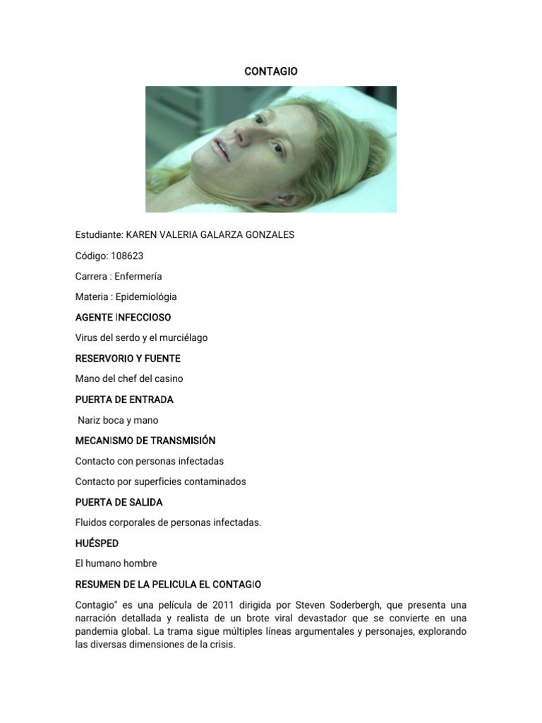 Karen Epidemiologia Contagio | PDF