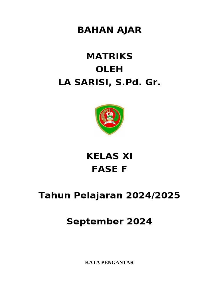 Modul Matriks | PDF