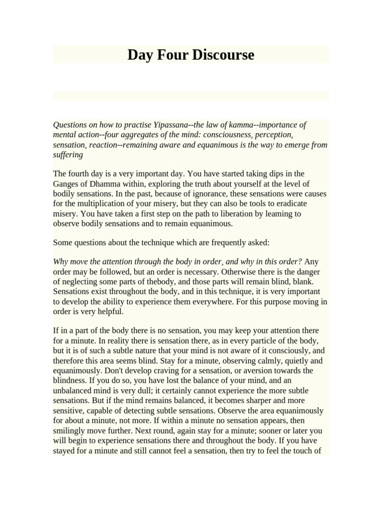 Day Four Discourse | PDF