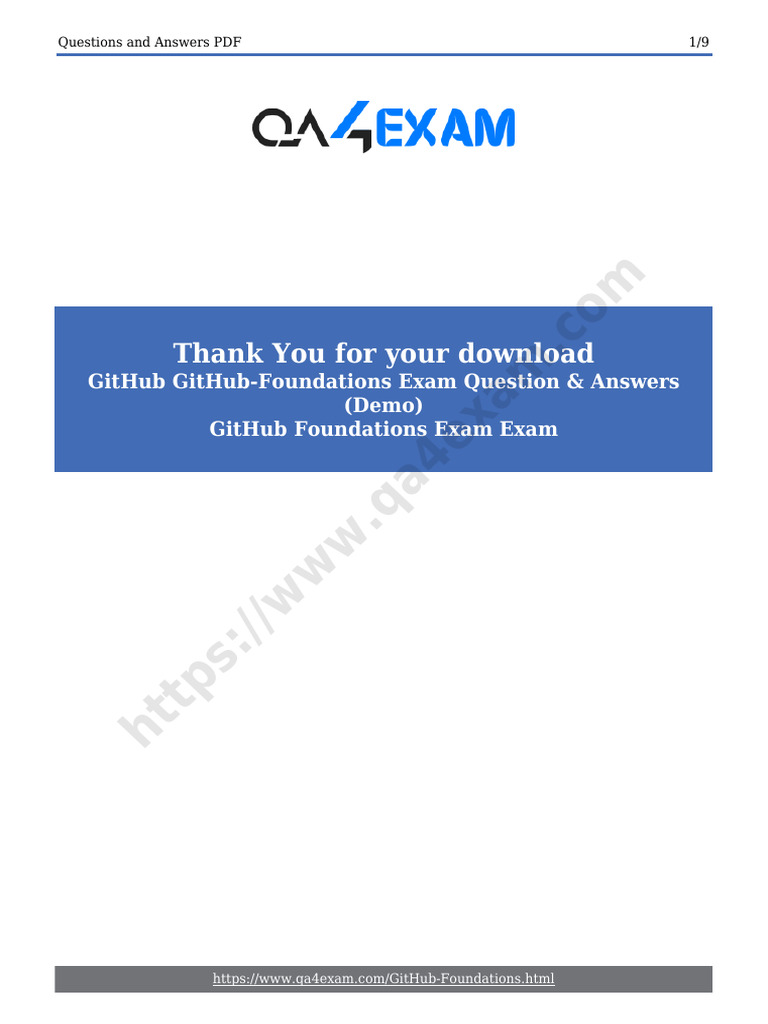 Github Foundations Demo | PDF