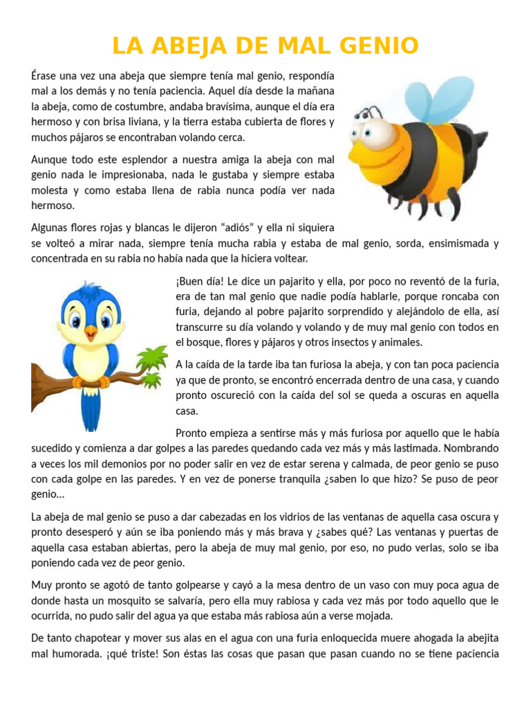 La Abeja de Mal Genio | PDF