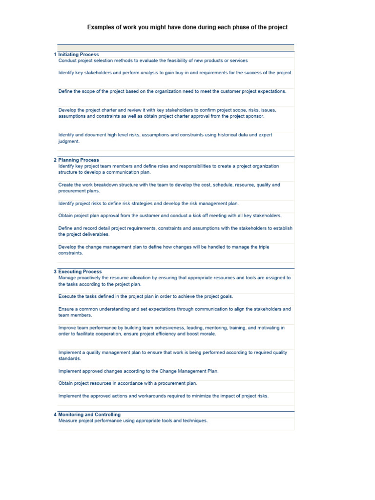 Guide 4_Examples of Work Descriptions | PDF