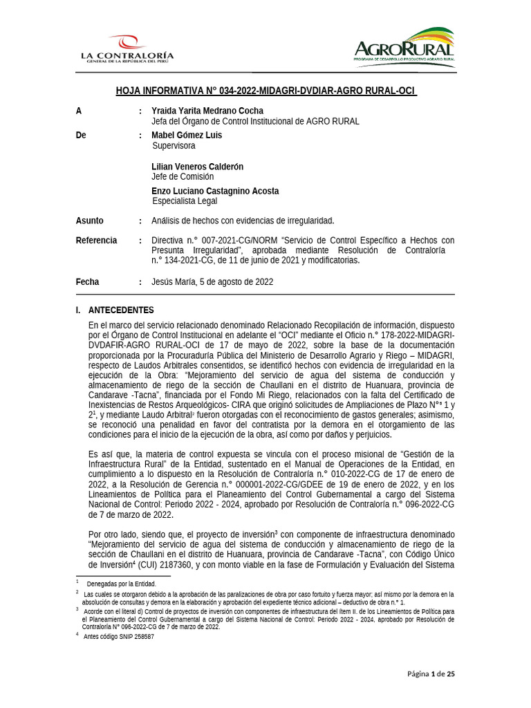 REVI - HI CHAULLANI CGR FINAL CGR - .Docx IMPRIMIR | PDF