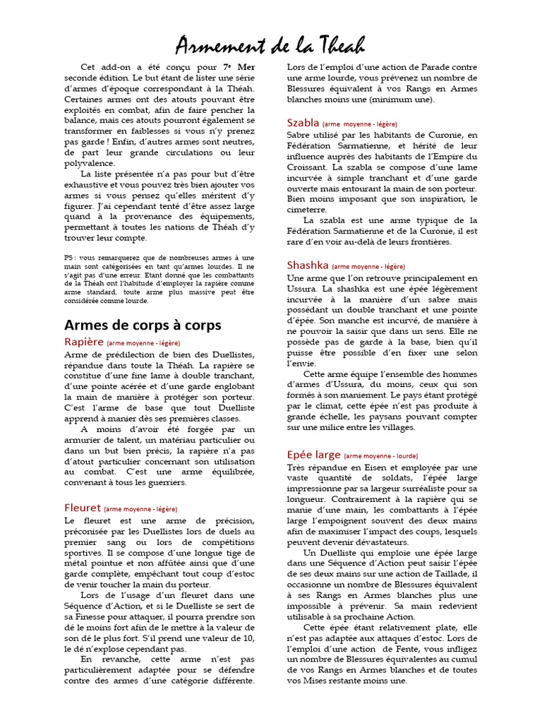 9284 Armement de La Theah 2e Ed V2 | PDF