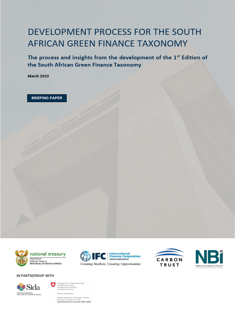 Briefing Paper - Development Process For The South African Green ...