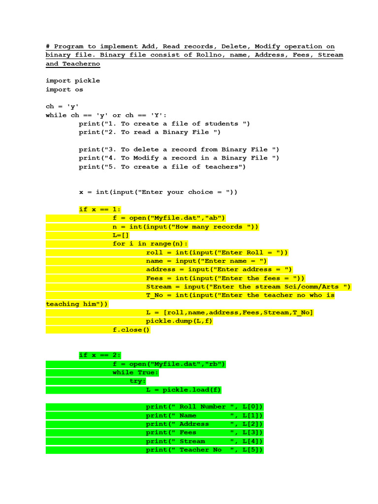 Binary File Assignment | PDF