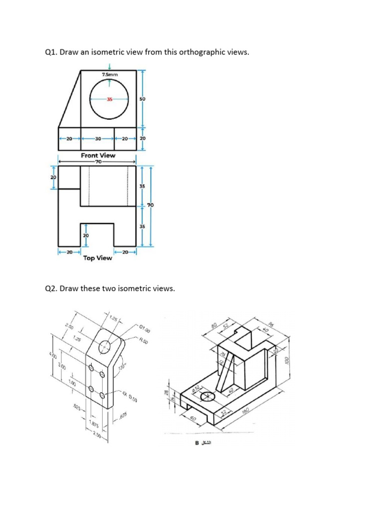 Engineering Drawing Lab Works | PDF