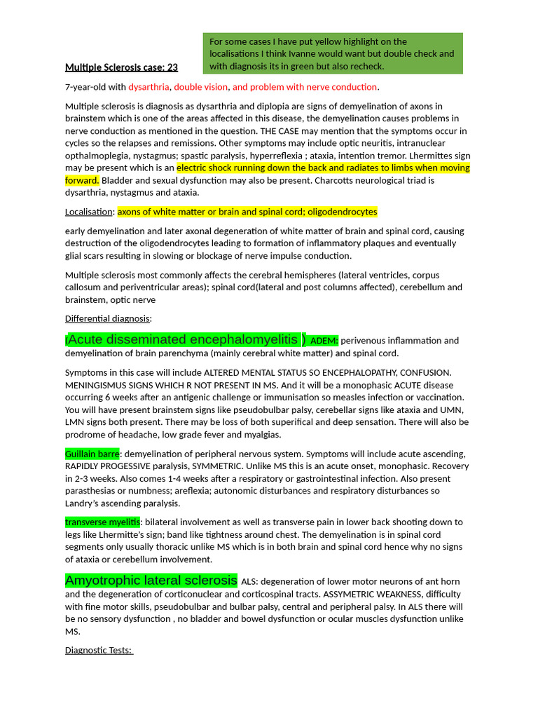 CASES neurology zainab edited final | PDF