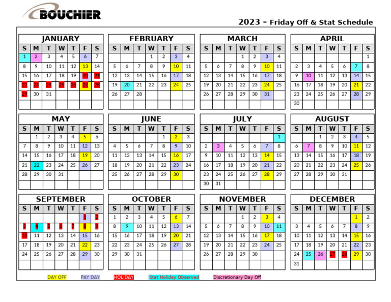 2023 - Alternate Friday Off Calendar | PDF