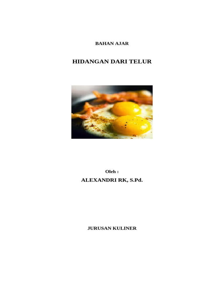 Bahan Ajar Hidangan Telur | PDF