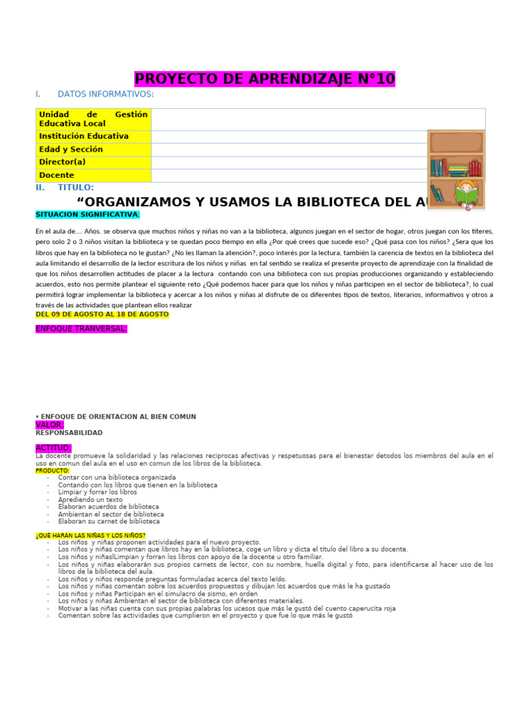 Proyecto Agosto 2023 Biblioteca | PDF