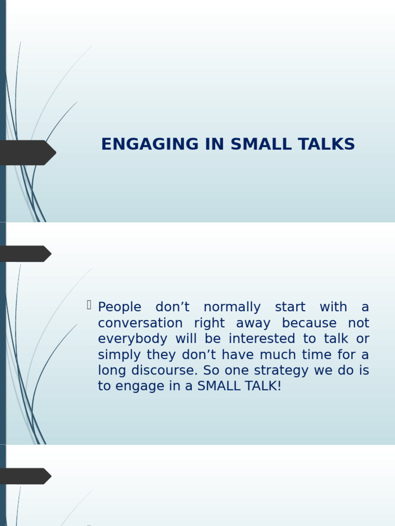 Engaging in Small Talks | PDF