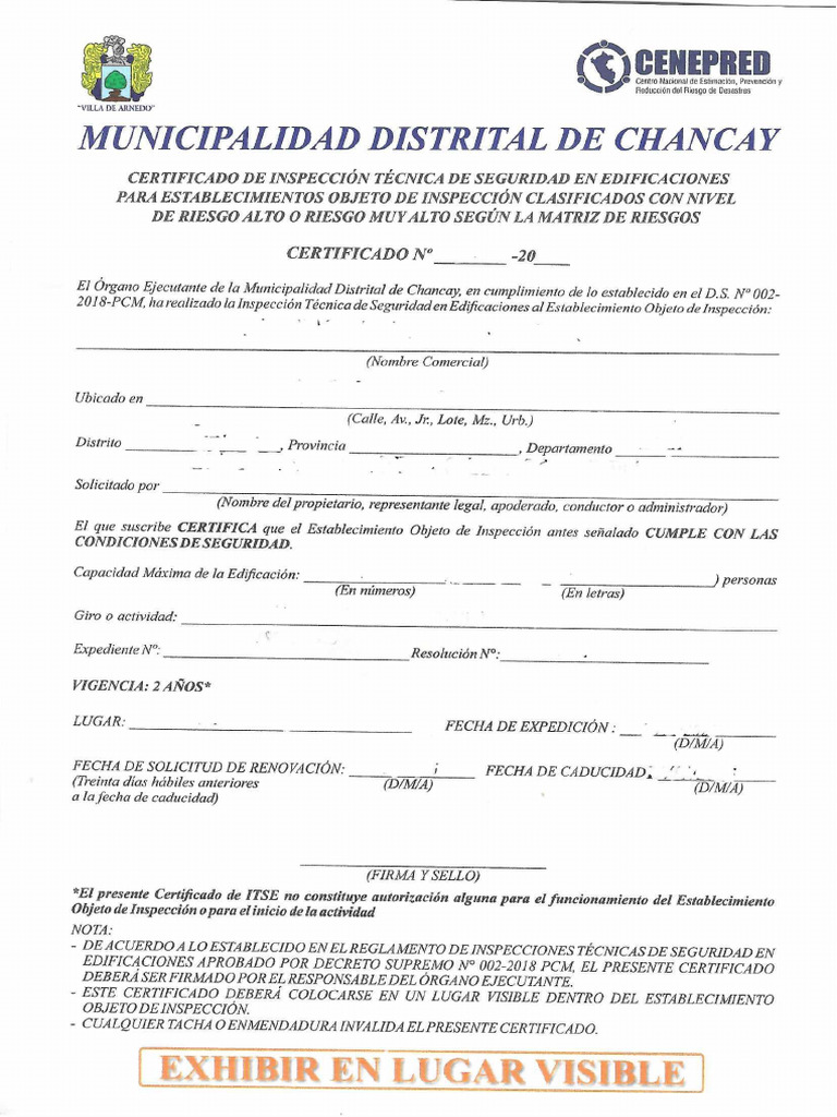 Riesgo Alto y Muy Alto | PDF