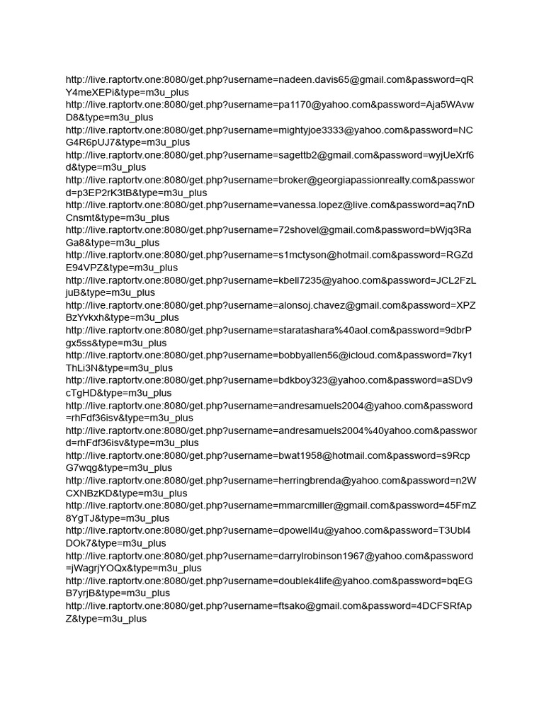 96 LISTAS M3U Raptortv | PDF