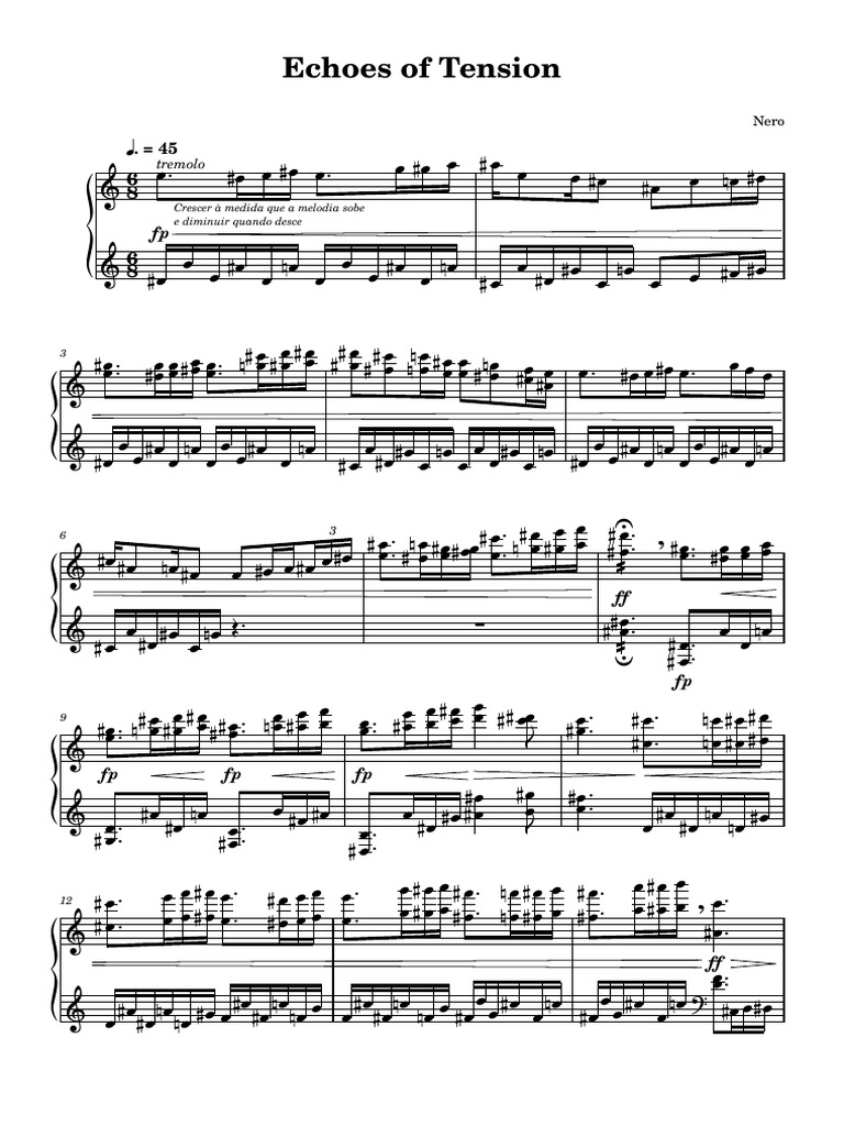 Echoes of Tension Score | PDF