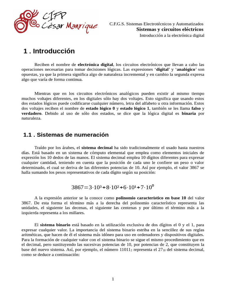 Introducción A La Electronica Digital | PDF