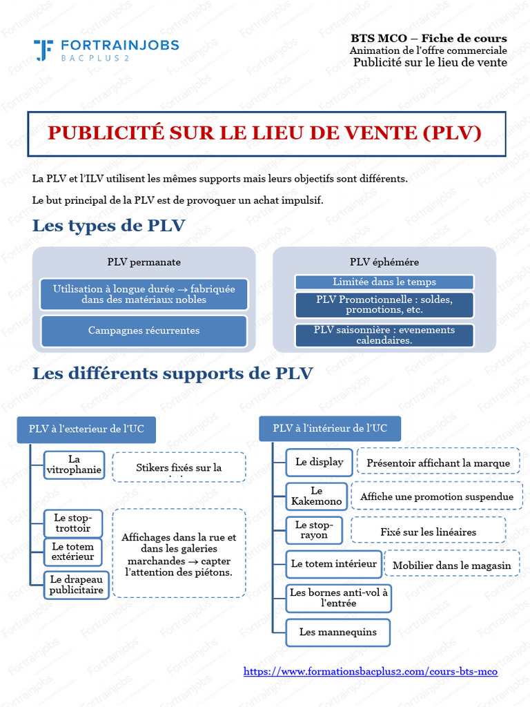 BTS MCO La PLV | PDF
