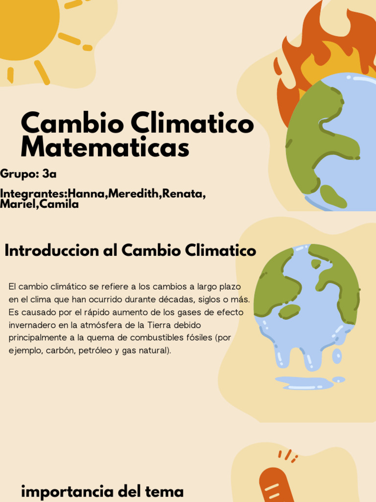 Cambio Climatico Por Camila Hanna Meredith Renata Mariel | PDF