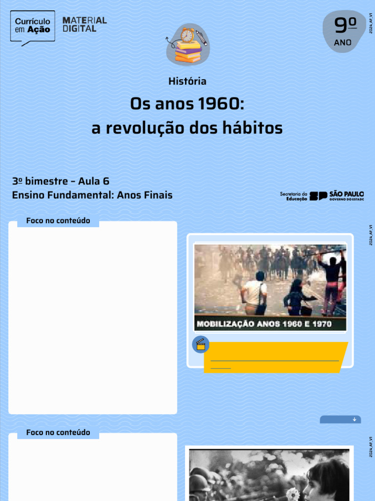 Aula 06 - Os Anos 1960 - A Revolução Dos Hábitos | PDF